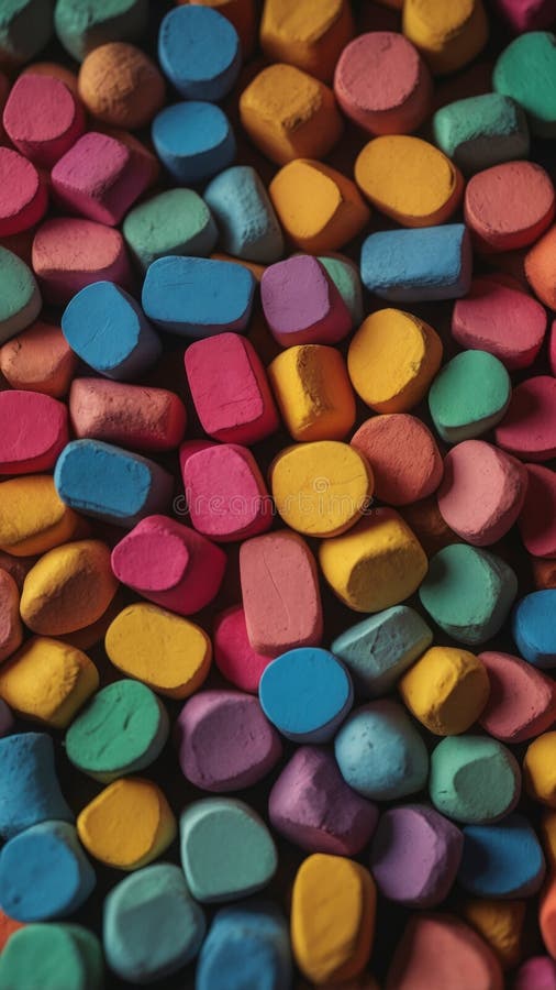 Colorful Chalk Used by the Educational Board. Stock Illustration ...