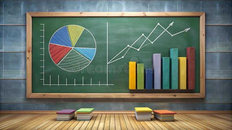 Colorful Chalkboard with Interactive Elements Generative AI Stock ...