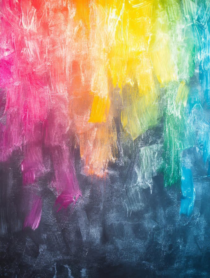 Colorful Chalkboard with Rainbow Abstract Pattern. Stock Photo - Image ...