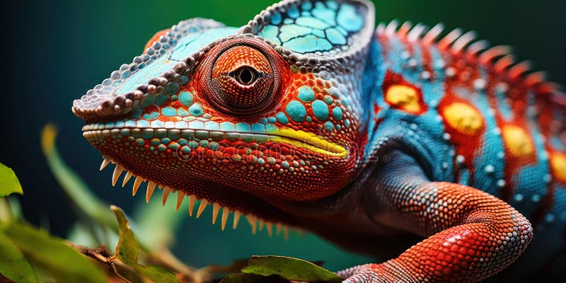Colorful Chameleon Lizard a Stunning Example of Evolution a Colorful ...
