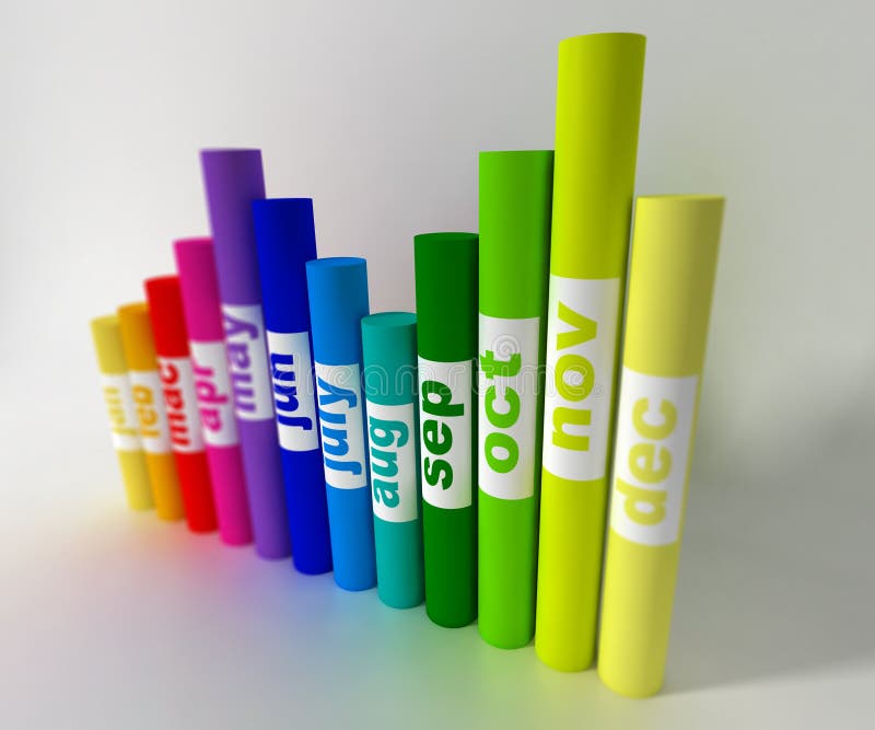 Colorful chart stock illustration. Illustration of business - 1571030