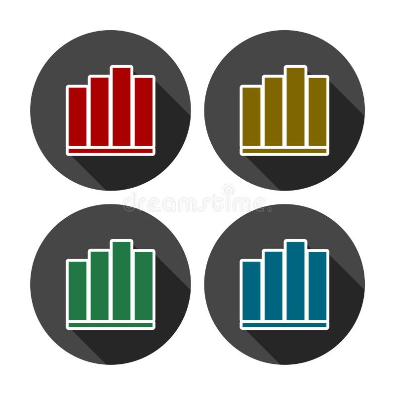 Colorful chart collection stock vector. Illustration of global - 126257982