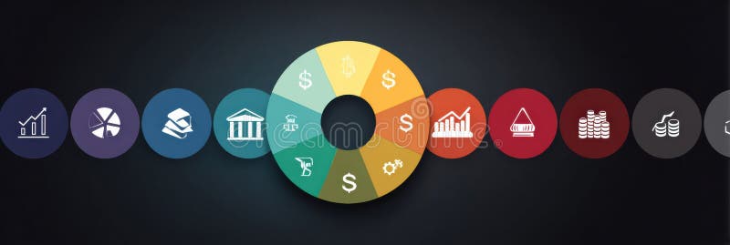 Investment Portfolio Diversification Chart with Asset Segments and ...