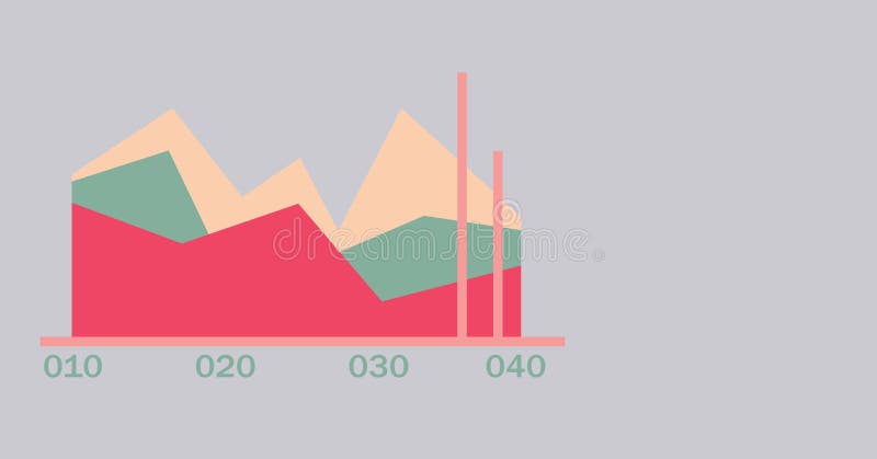 Colorful Chart Statistics on Grey Background Stock Illustration ...