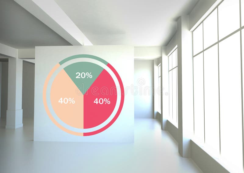 Colorful Chart Statistics in Room Stock Illustration - Illustration of ...