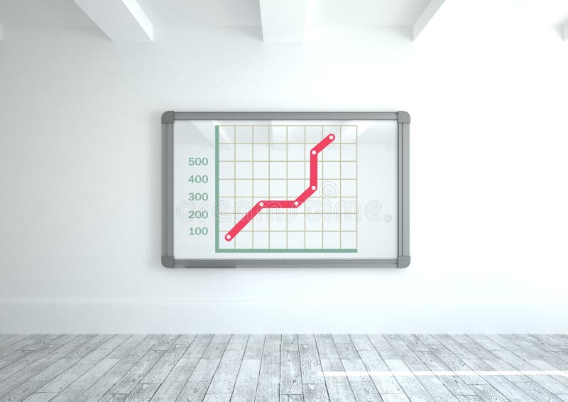 Colorful Chart Statistics on Wall Board Stock Illustration ...