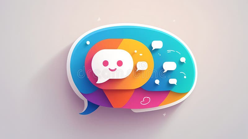 Colorful Chat Bubble Illustration Stock Illustration - Illustration of ...