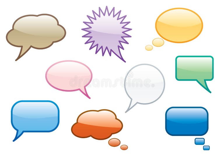 Colorful chat bubbles stock vector. Illustration of conversation - 15013825
