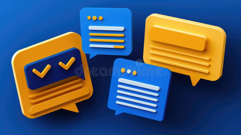 Colorful Chat Bubbles Representing Digital Communication and User ...