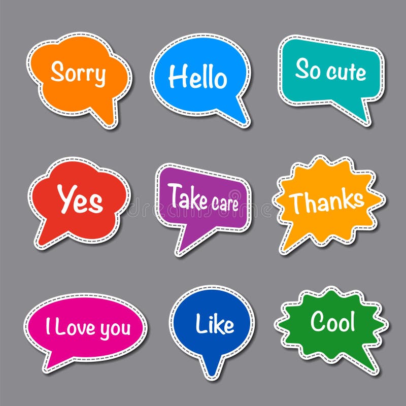 Stickers Chat Bot, Robot and Ai Stock Vector - Illustration of hand ...