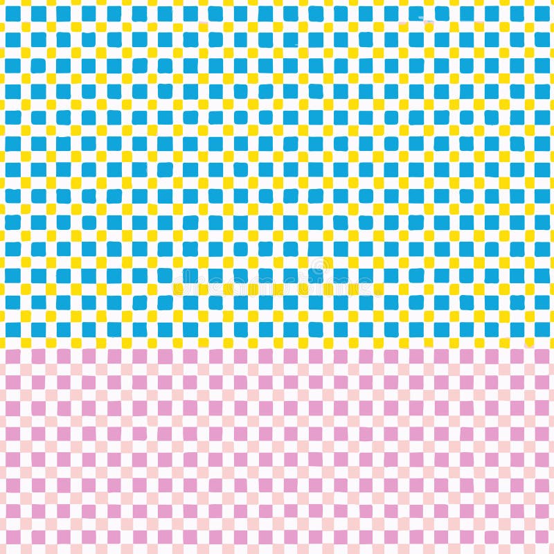 Colorful Check Pattern with Small Yellow Dots Vector Background Style ...