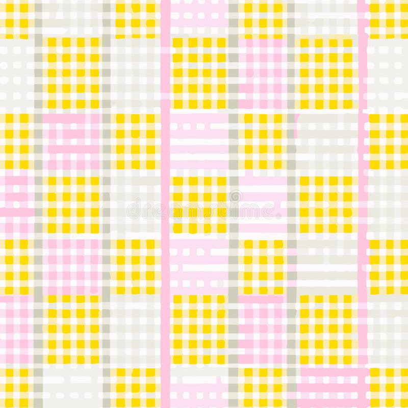 Colorful Check Pattern with Small Yellow Dots Vector Background Style ...
