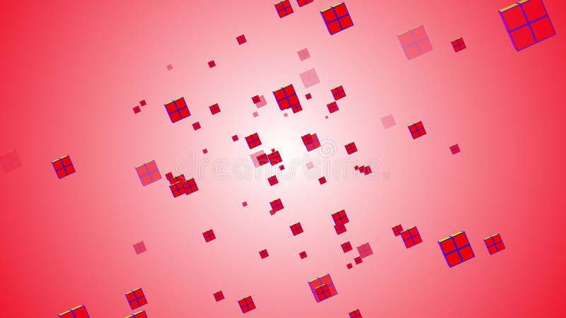 Colorful Checkered Background with Moving Rotating and Floating ...