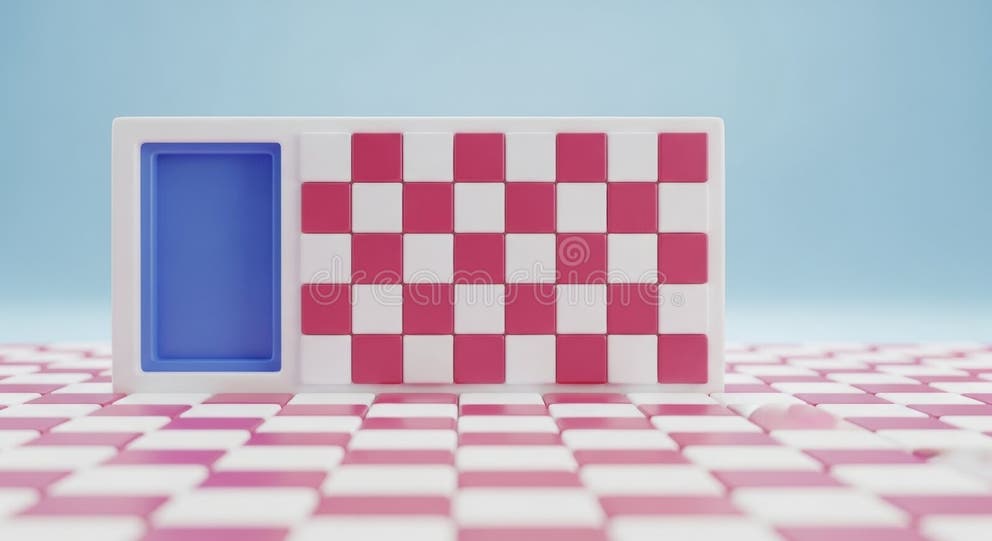 Colorful Checkered Pattern Design Element with Frame Stock Illustration ...