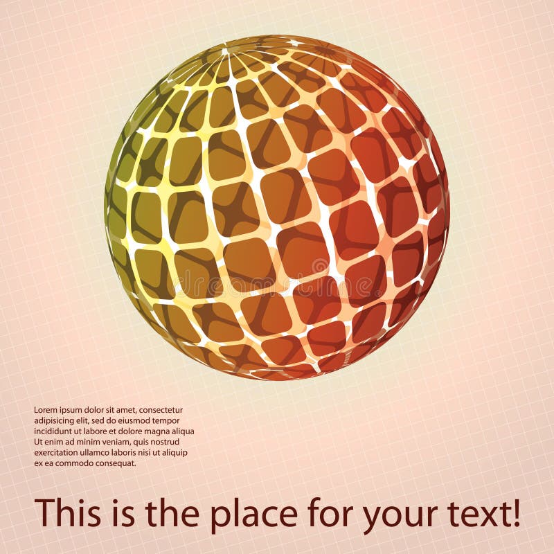 Large Colorful Transparent Empty Checkered Sphere - Globe Design Vector ...