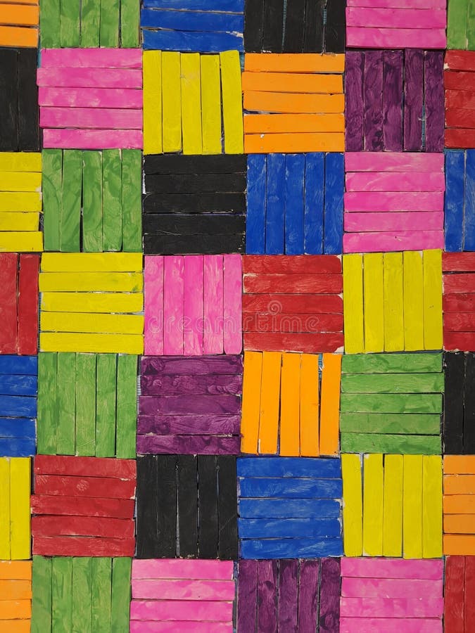 Colorful Checkered Wood Pattern Stock Image - Image of unique, green ...