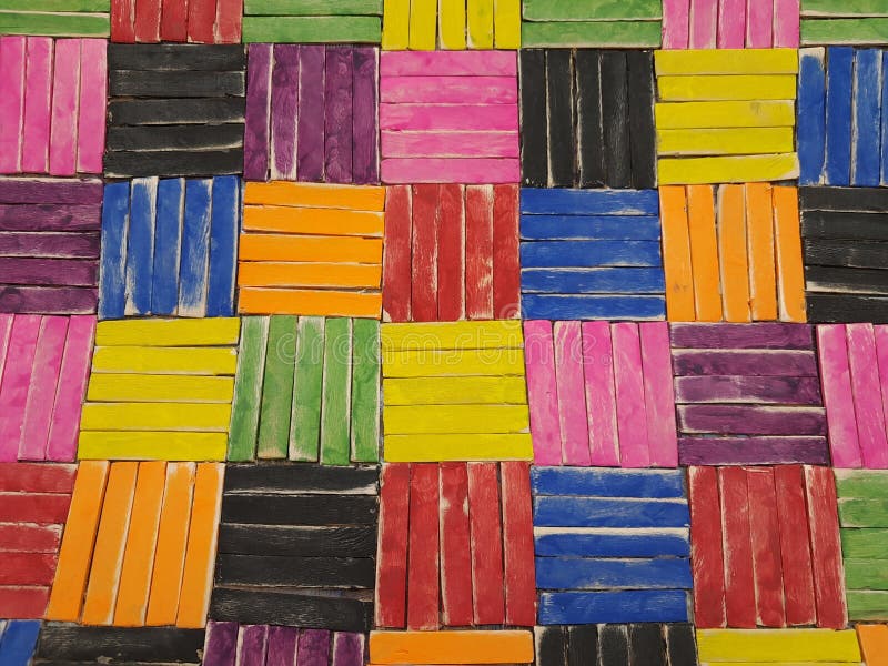 Colorful Checkered Wood Pattern Stock Photo - Image of unique, line ...