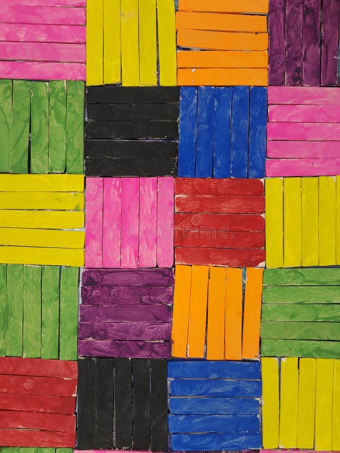 Colorful Checkered Wood Pattern Stock Photo - Image of green, pattern ...