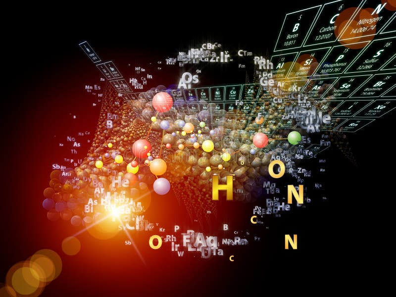 Colorful Chemical Elements stock illustration. Illustration of ...