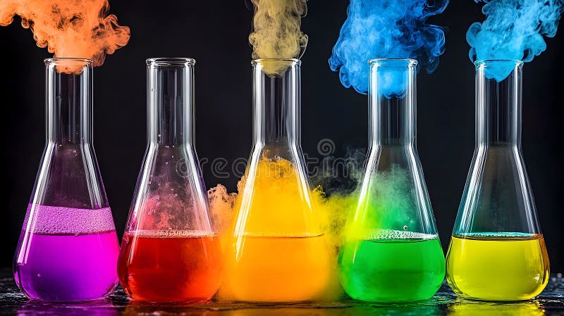 Rainbow Chemistry Experiment Stock Illustration - Illustration of ...