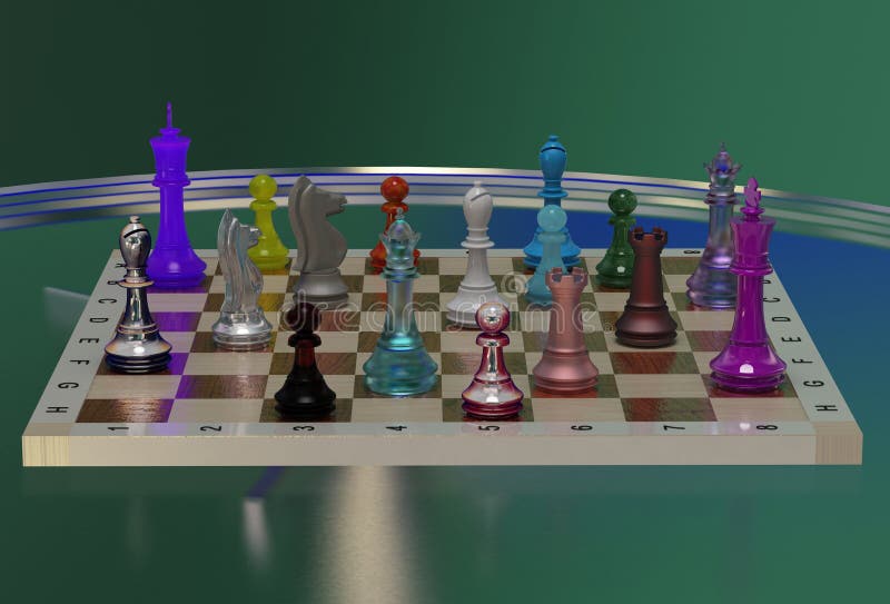 Colorful chess stock illustration. Illustration of game - 22821663