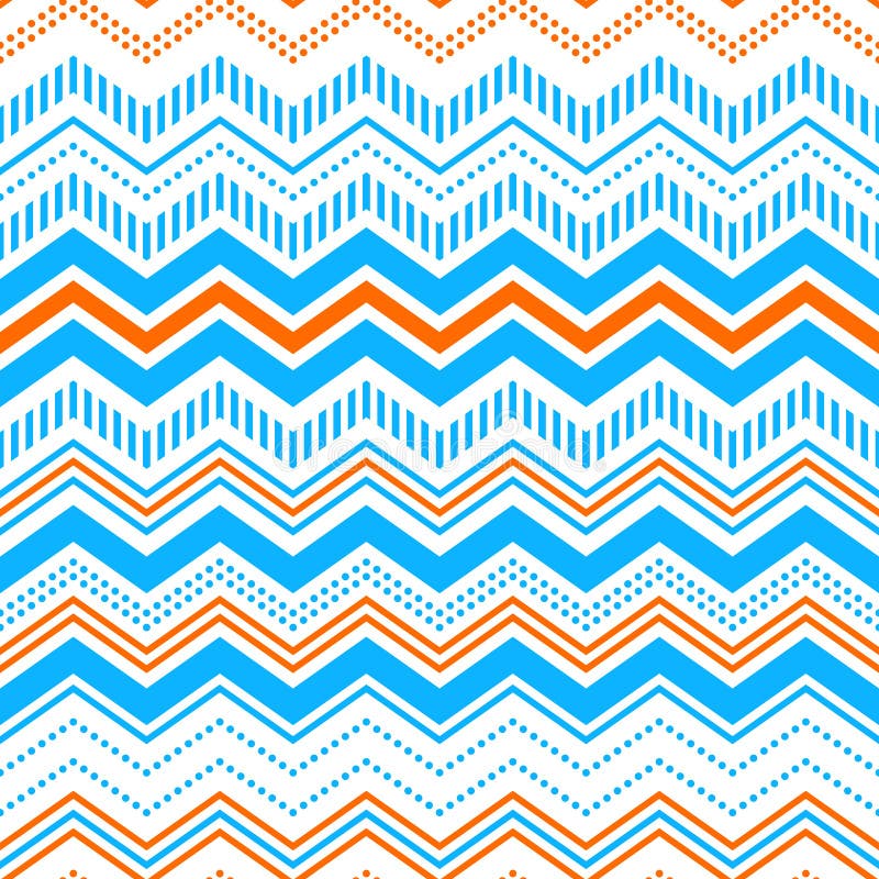 Colorful Chevron Ornament Geometric Abstract Seamless Pattern, Vector ...