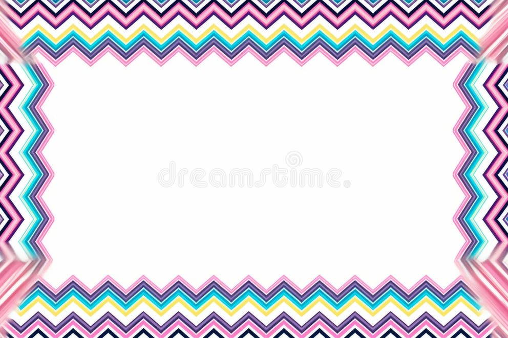 A Colorful Chevron Pattern Border with an Empty Space in the Middle ...