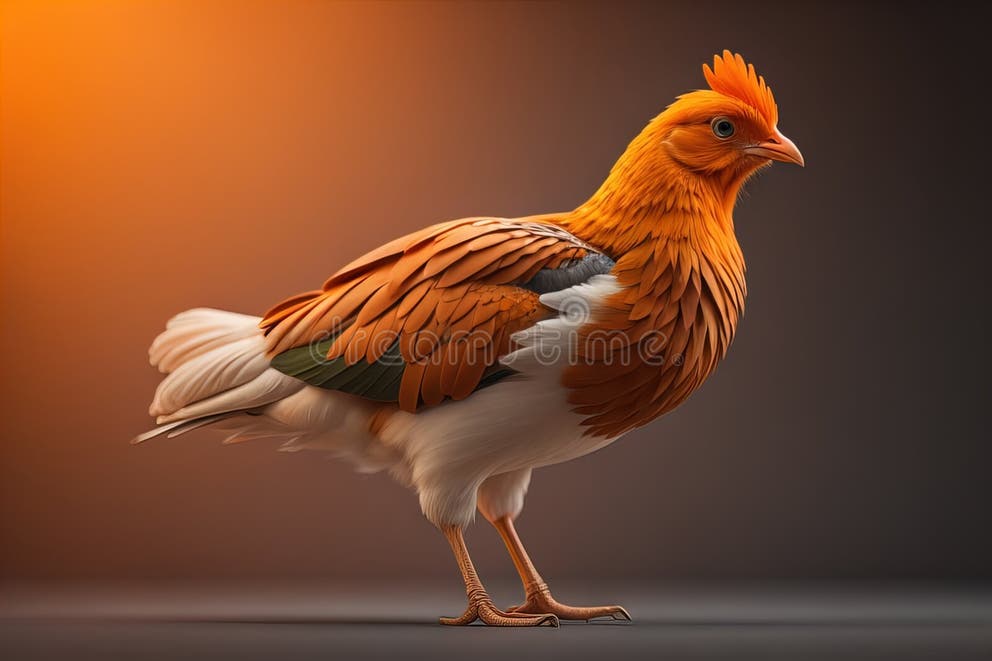 Colorful Chicken on a Solid Color Background, Studio Photo. Ai ...