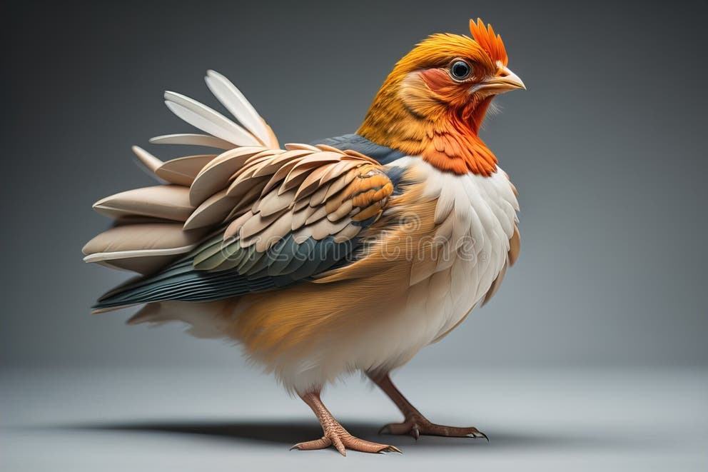 Colorful Chicken on a Solid Color Background, Studio Photo. Ai ...