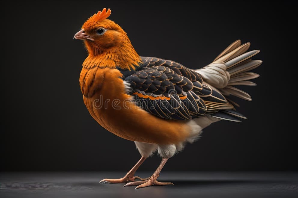 Colorful Chicken on a Solid Color Background, Studio Photo. Ai ...
