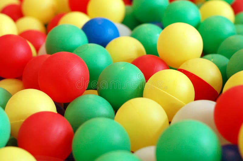 Small Colorful Beach Balls Floating in Swimming Pool Abstract Concept ...