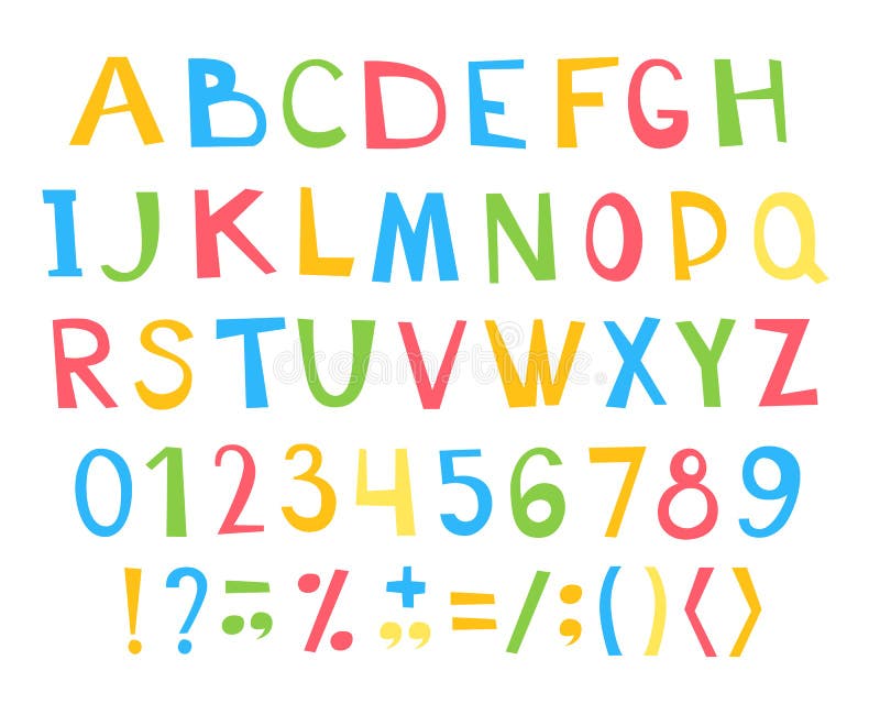 Colorful Children ABC for Your Design Stock Vector - Illustration of ...