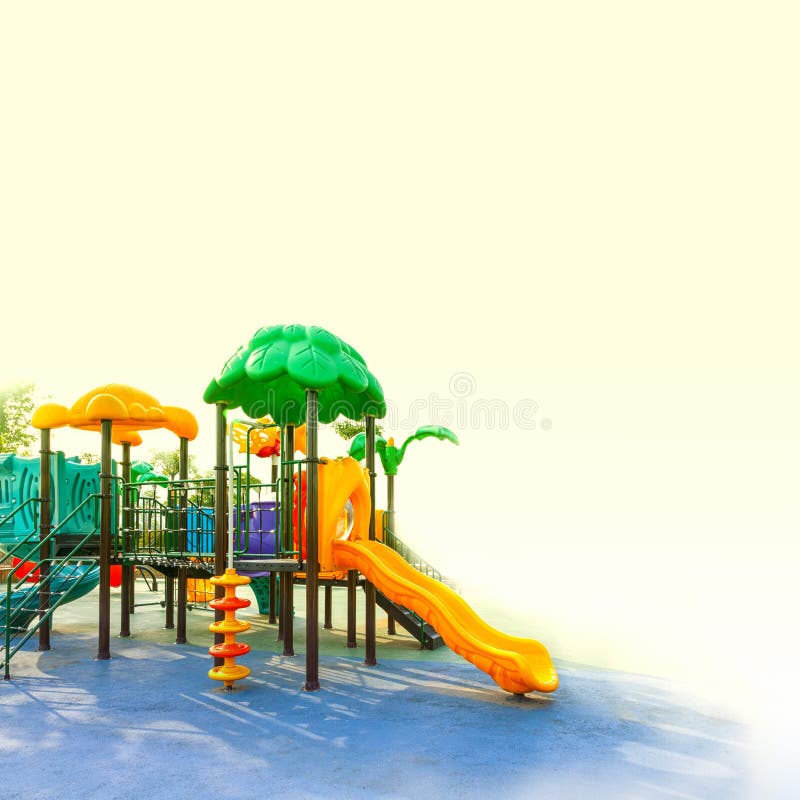 Colorful Children Playground Stock Photo - Image of group, childhood ...