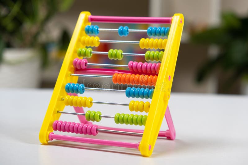 Colorful Children S Abacus on the Table. Mathematics, Arithmetic for ...