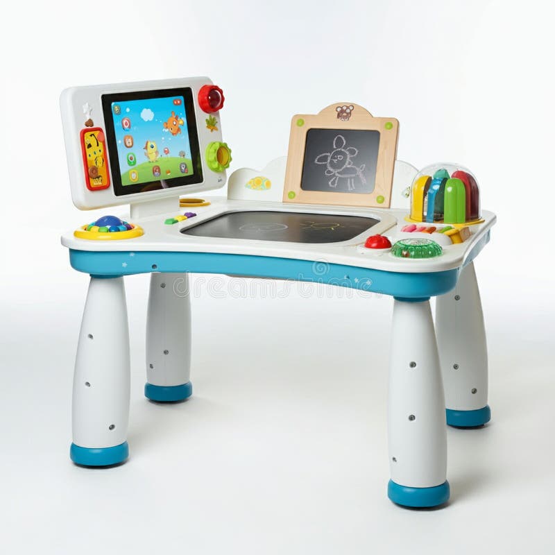 Colorful Children S Activity Table with Interactive Features. it ...