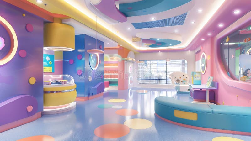 Colorful Children S Hospital Play Area with Fun, Interactive Elements ...