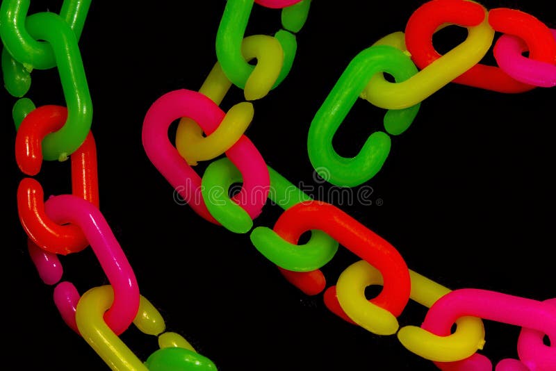 Colorful Children`s Toy Plastic Chain Joints Stock Photo - Image of ...