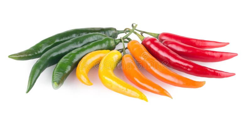 Colorful chili peppers stock image. Image of green, healthy - 51406263