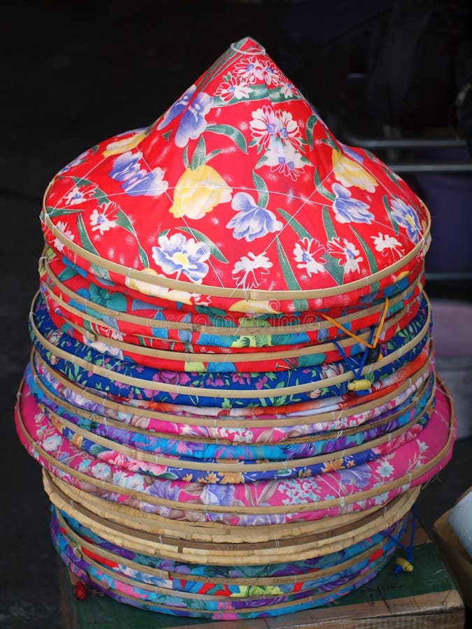 Colorful Chinese Farmer Hats Stock Image - Image of chinese, colorful ...