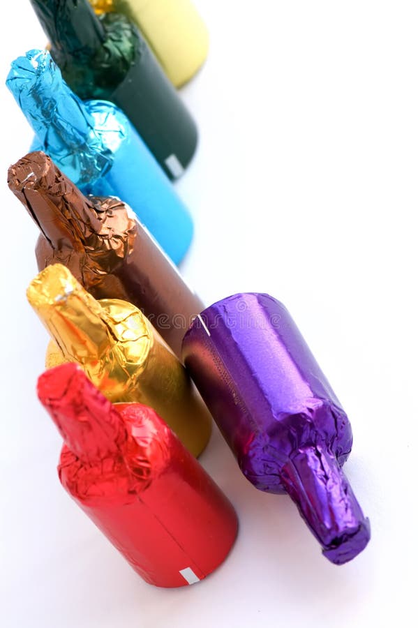 Colorful chocolate bottles stock image. Image of cacao - 7279897