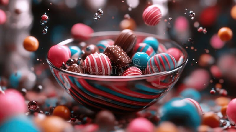 Brown Chocolate Candy Explosion Sprinkles Stock Photos - Free & Royalty ...