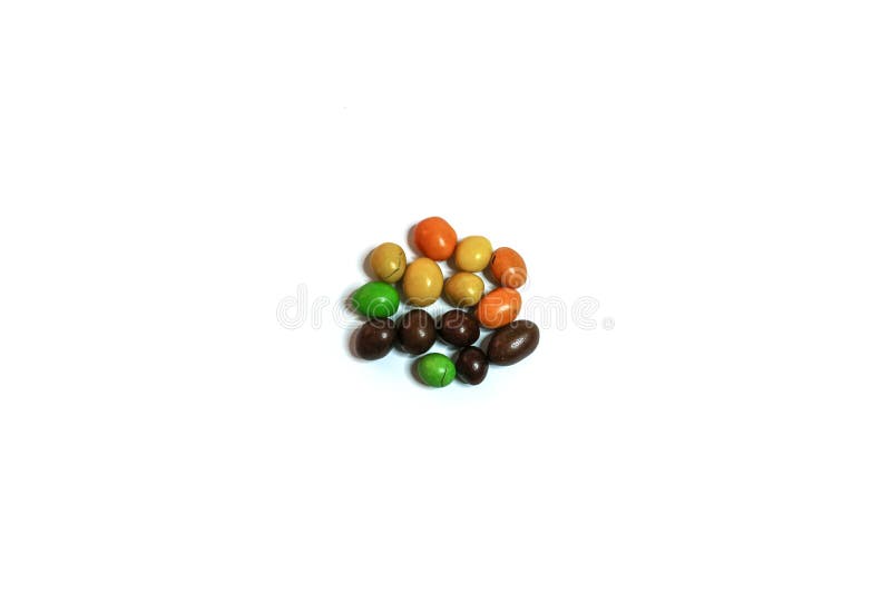 Colorful Chocolate on the Center Stock Photo - Image of center, nuts ...