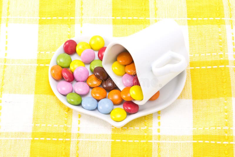 Colorful Chocolate and Coffee Cup Stock Photo - Image of tasty, blue ...