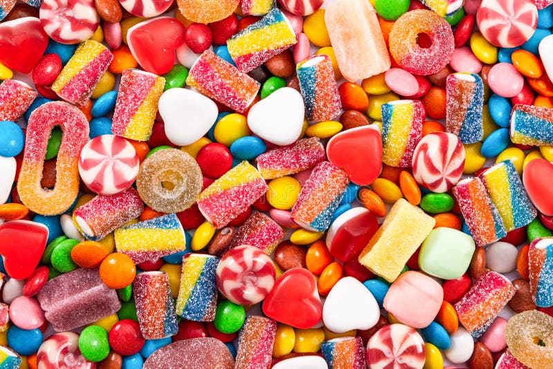 Colorful Chocolate Dragee and Different Candy Stock Image - Image of ...