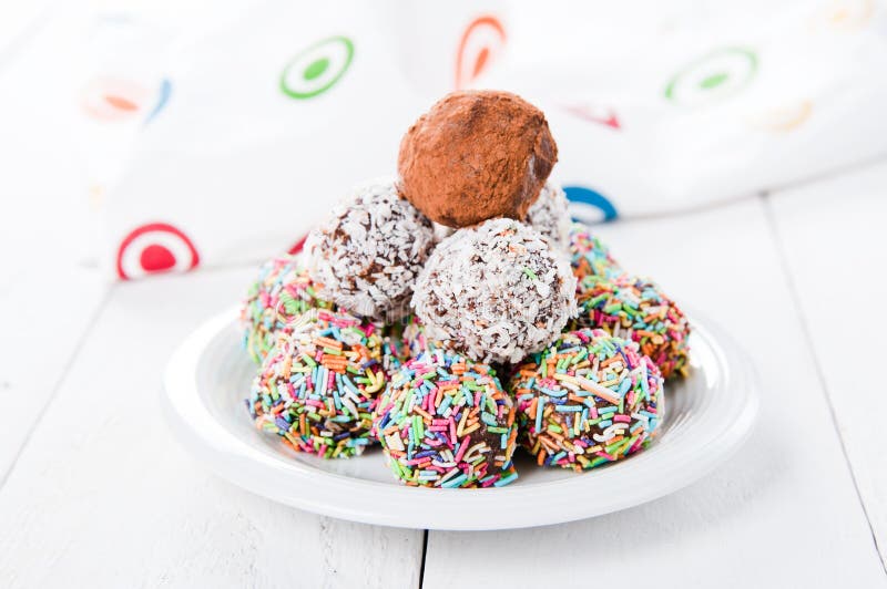 Colorful Chocolate Truffles Stock Image - Image of gourmet, colorful ...