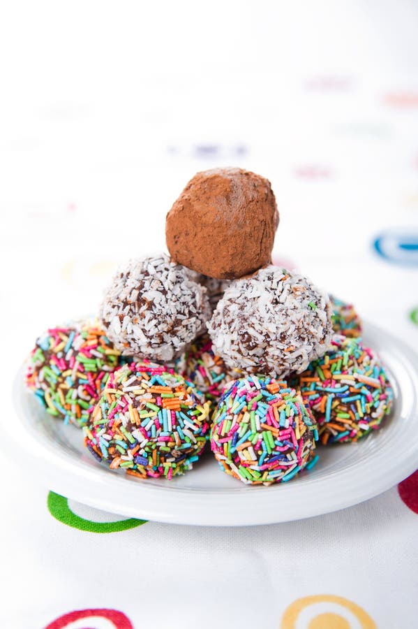 Colorful Chocolate Truffles Stock Image - Image of taste, truffles ...