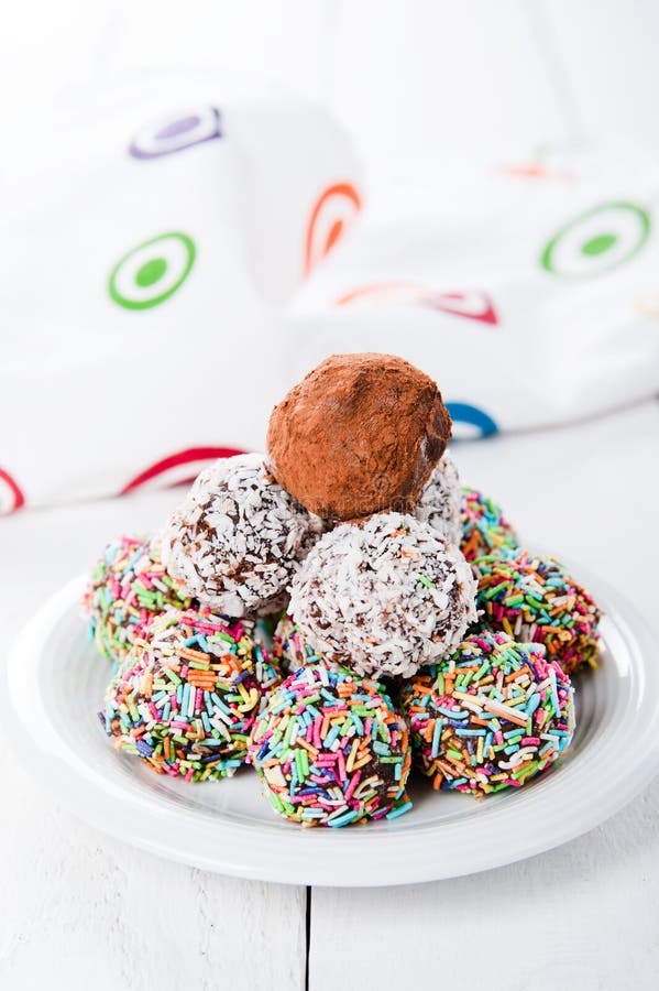 Colorful Chocolate Truffles Stock Image - Image of afters, party: 35643623