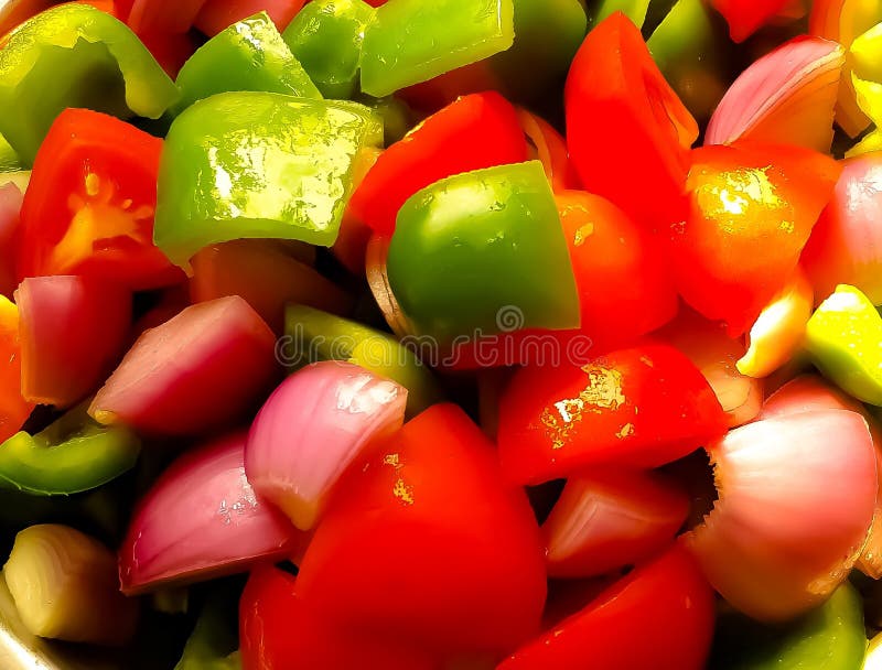 Colorful Chopped Vegetables Stock Image - Image of colorful, healthy ...