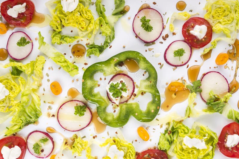 Colorful Chopped Vegetables with Spices Stock Image - Image of healthy ...