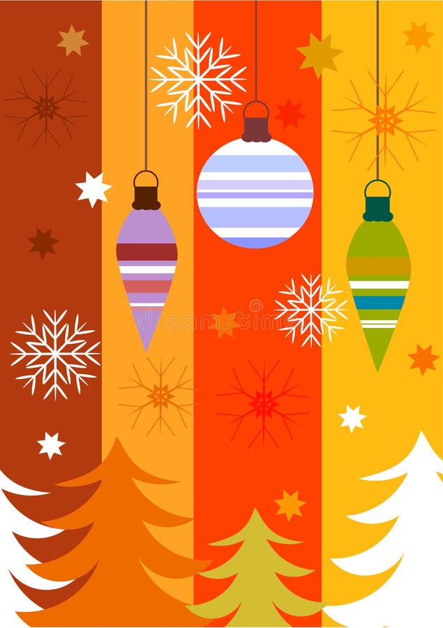 Colorful Christmas Card Stock Vector Illustration Of Orange 16776433